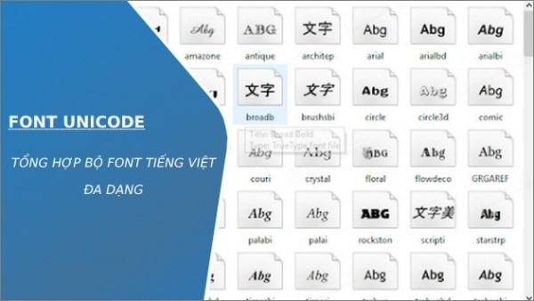 Font Unicode - Download trọn bộ font chữ Unicode Tiếng Việt